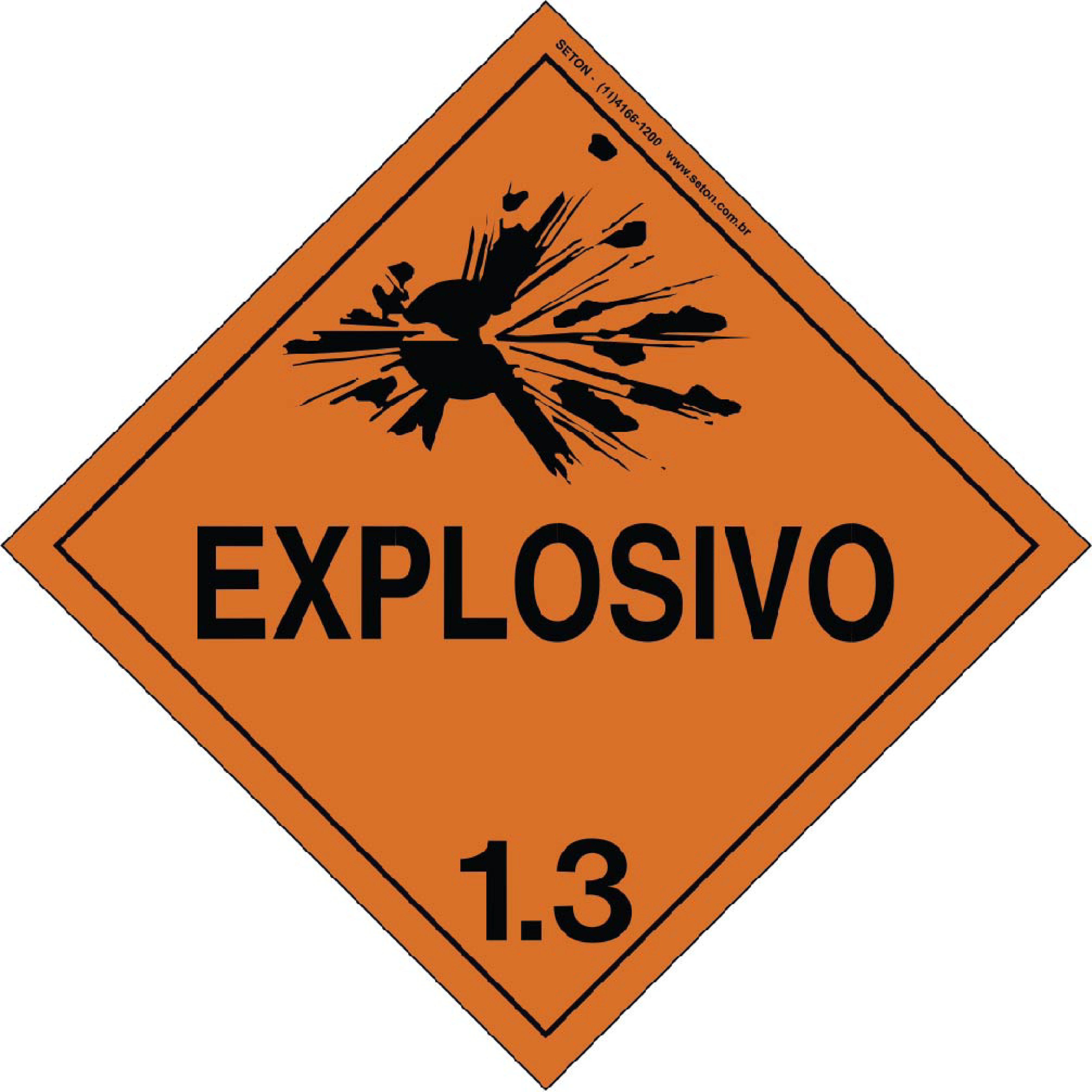 Placa Explosivo 1.3 de Simbologia de Risco Placa Explosivo 1.3 de Simbologia de Risco